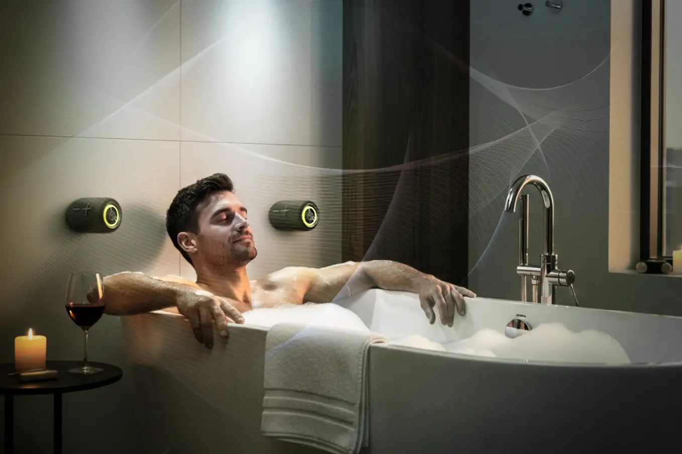 MaGdget Dual Speaker｜1台2役の防水マグネットスピーカー - Kotaro Studio